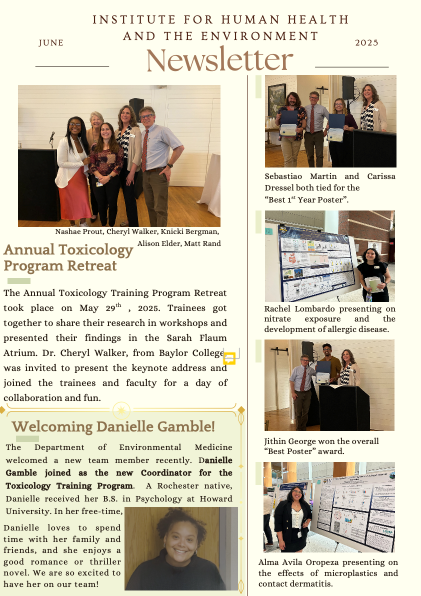 Institute for Human Health and the Environment - University of ...